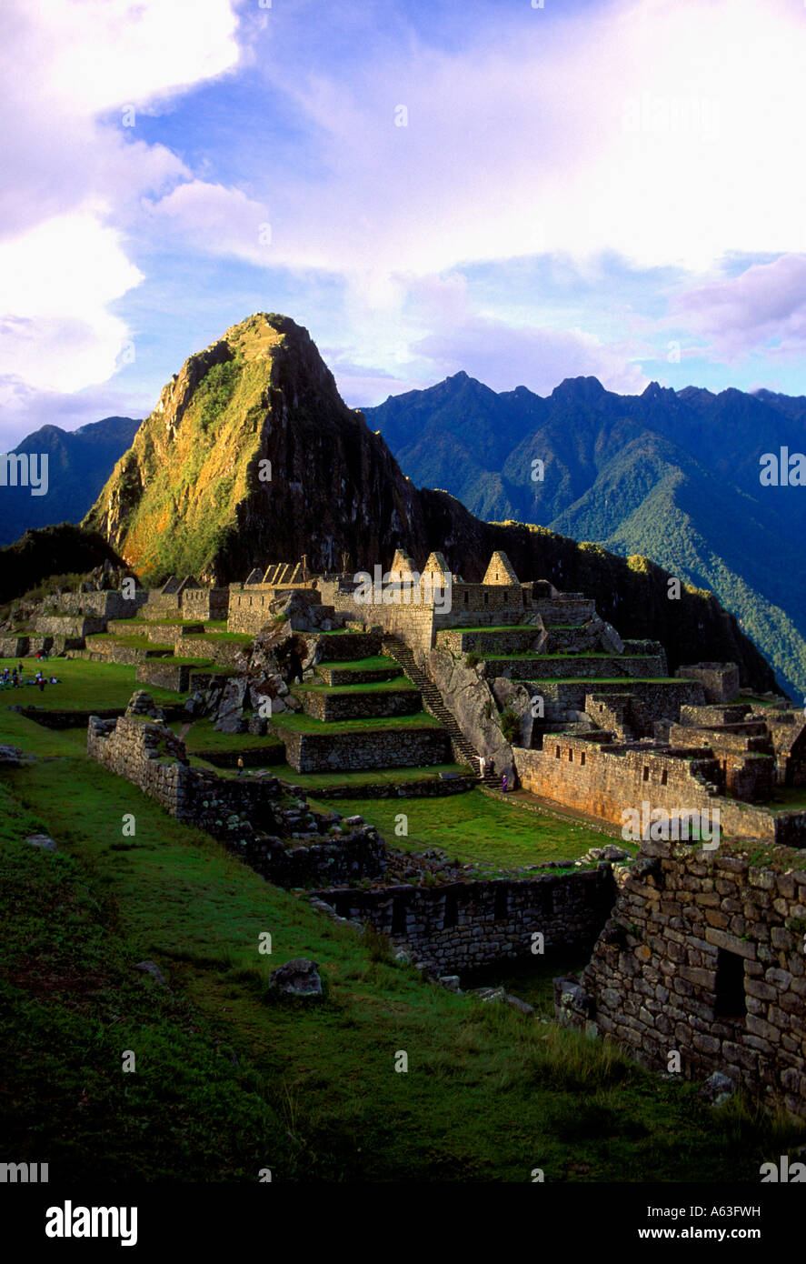 people tourists visiting Machu Picchu aka The Lost City of the Incas an ...