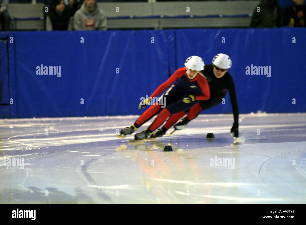 Short track speed skating Stock Photo - Alamy