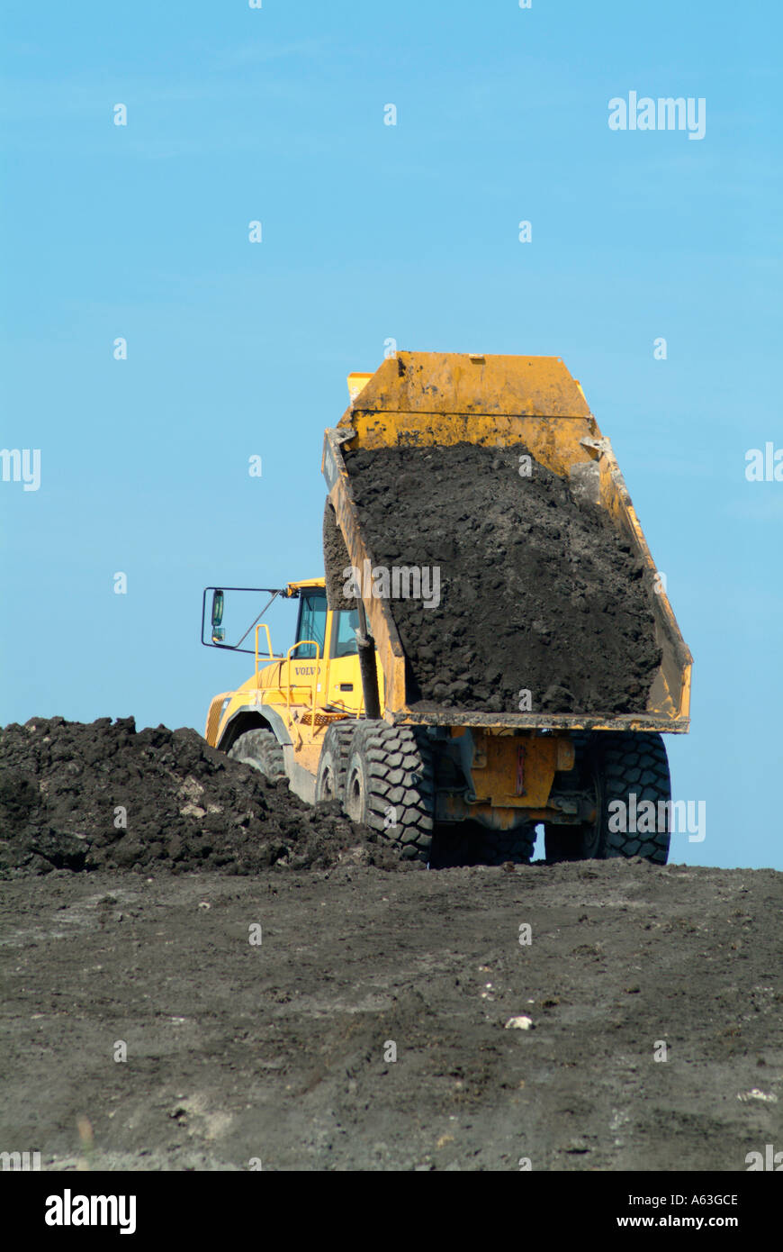 Large dump truck earth moving construction vehicle trucks volvo giant ...