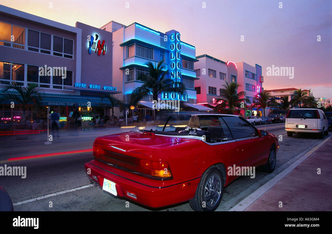Cars on road, Miami Beach, Miami, Florida, USA Stock Photo - Alamy