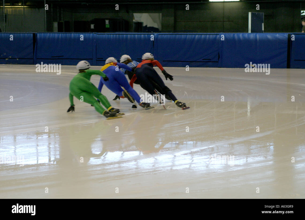 Short track speed skating Stock Photo - Alamy