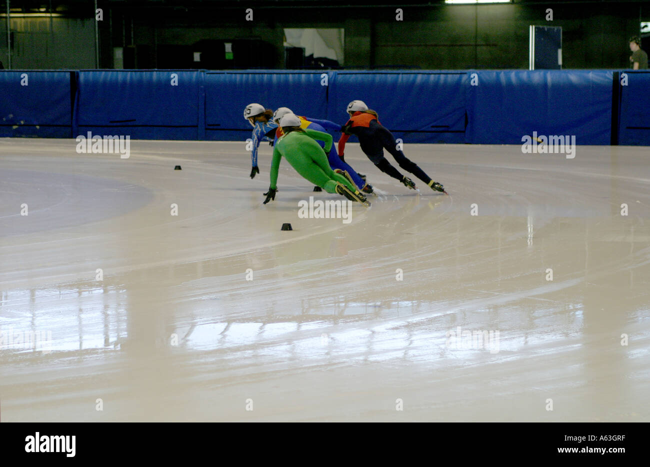 Short track speed skating Stock Photo - Alamy