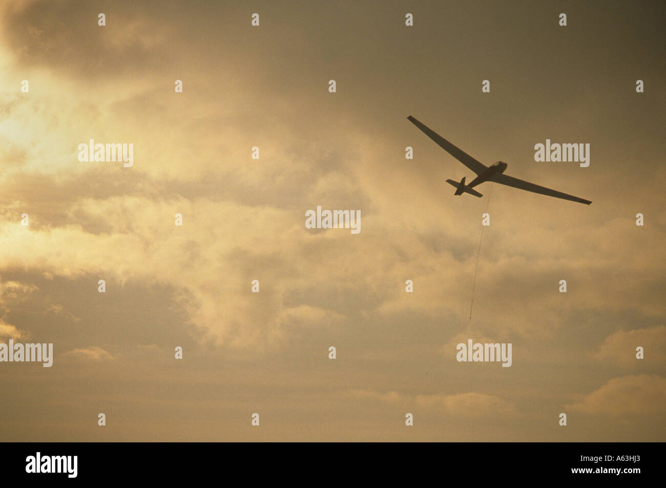 Glider Taking Off Stock Photo - Alamy