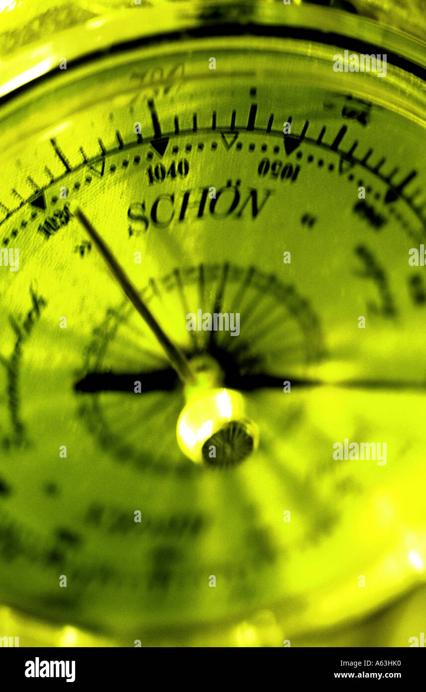 Close-up of barometer Stock Photo - Alamy