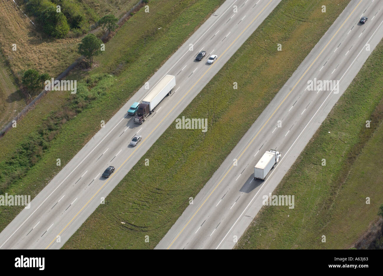 highways trucking transportation vehicles aerials roads streets cars ...