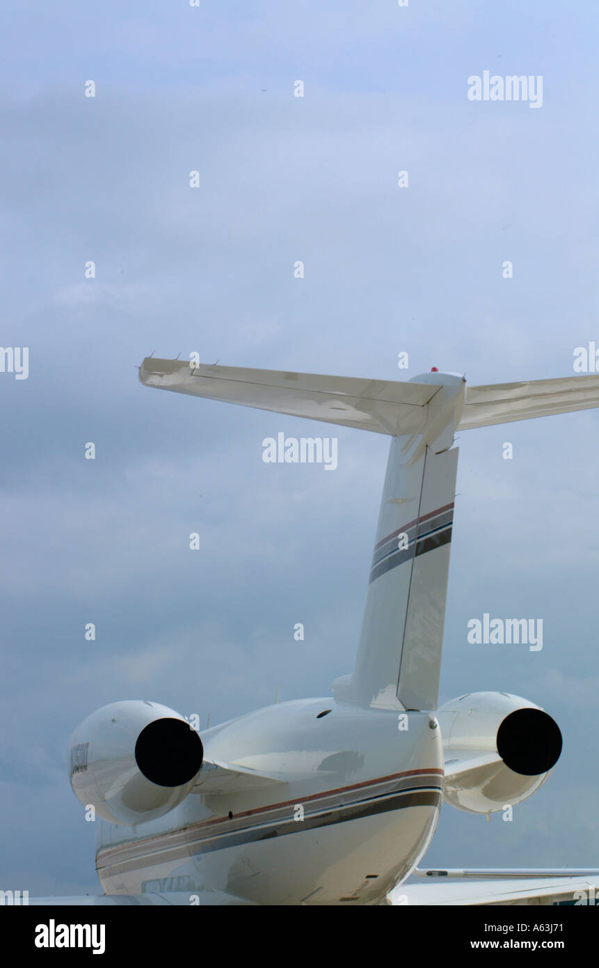 back view of jet aircraft airplanes transportation jets tail section ...