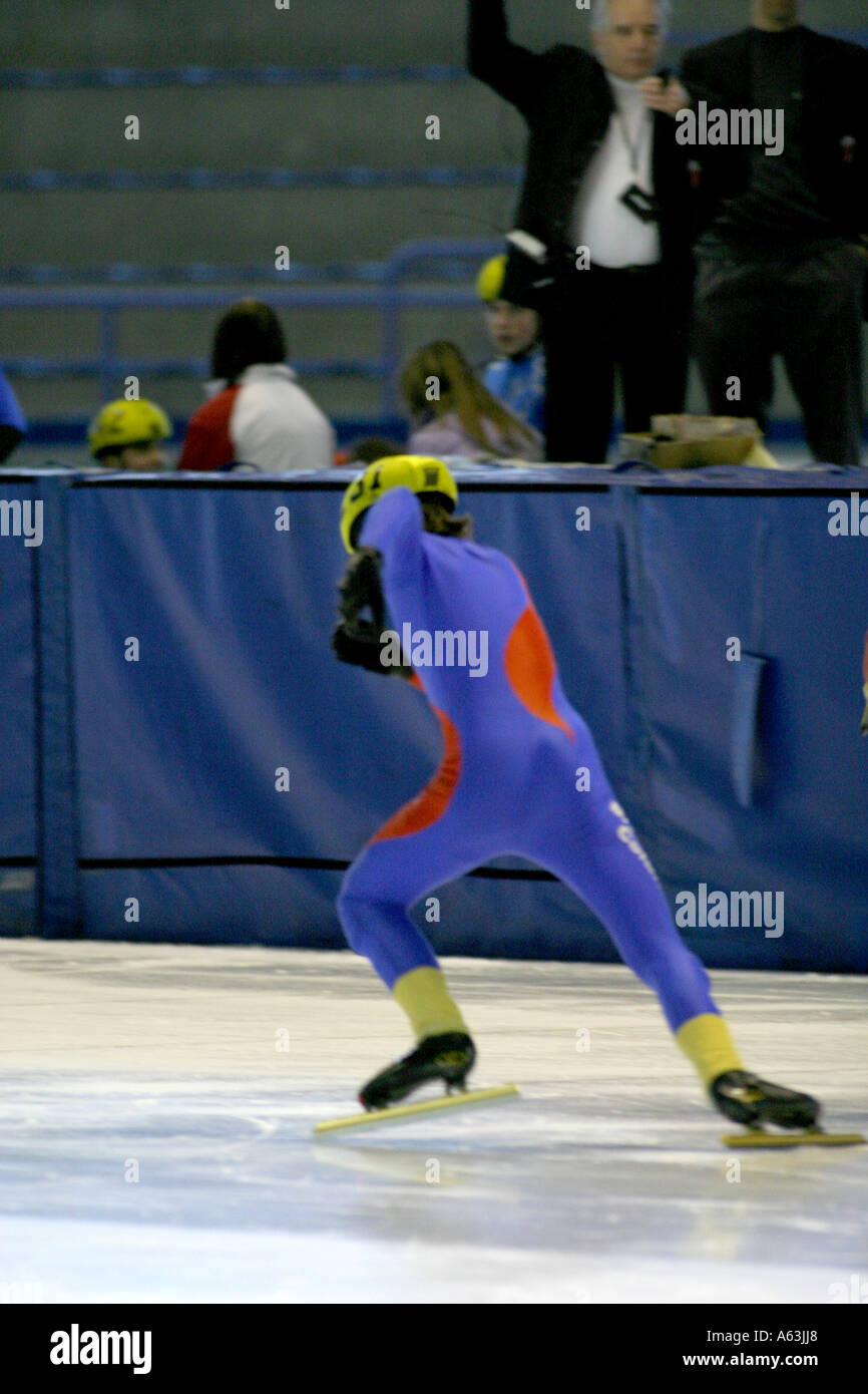 Short track speed skating Stock Photo - Alamy
