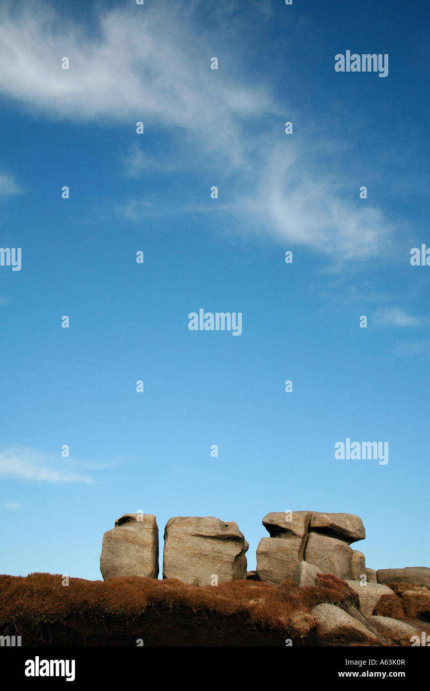 Four piece natural rock sculpture in the Wool Packs on Kinder Scout in ...