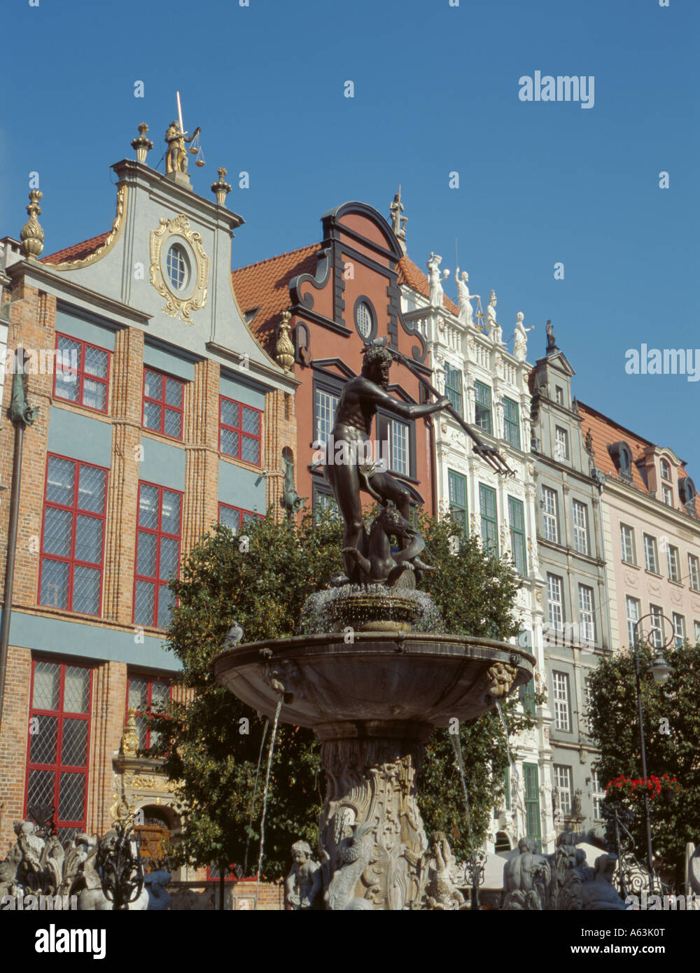 Fontana Neptuna (Neptune Fountain), Dlugi Targ (Long Market), Gdansk ...