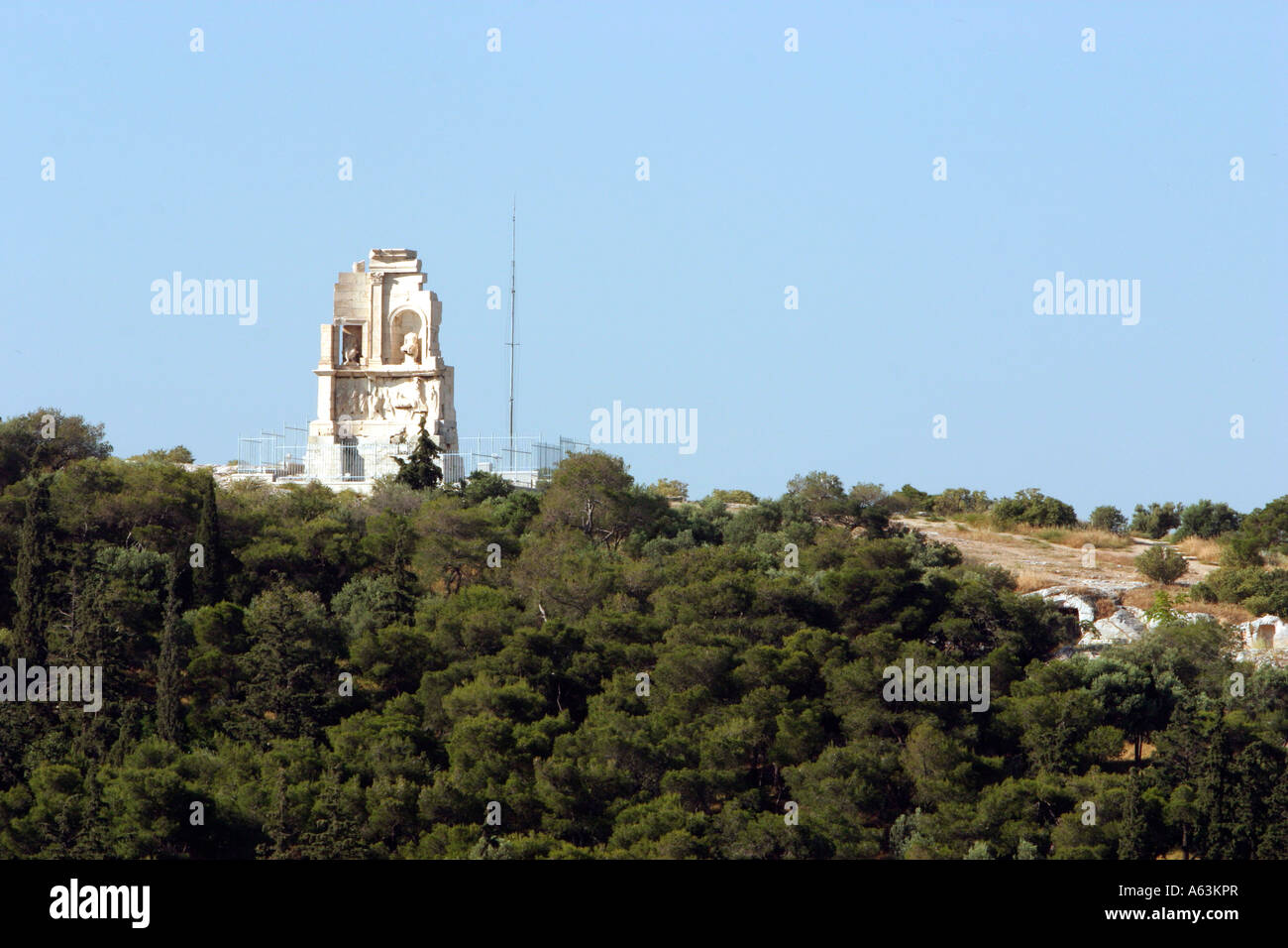 View of the Monument of Philopappos Monument of the Muses on the ...