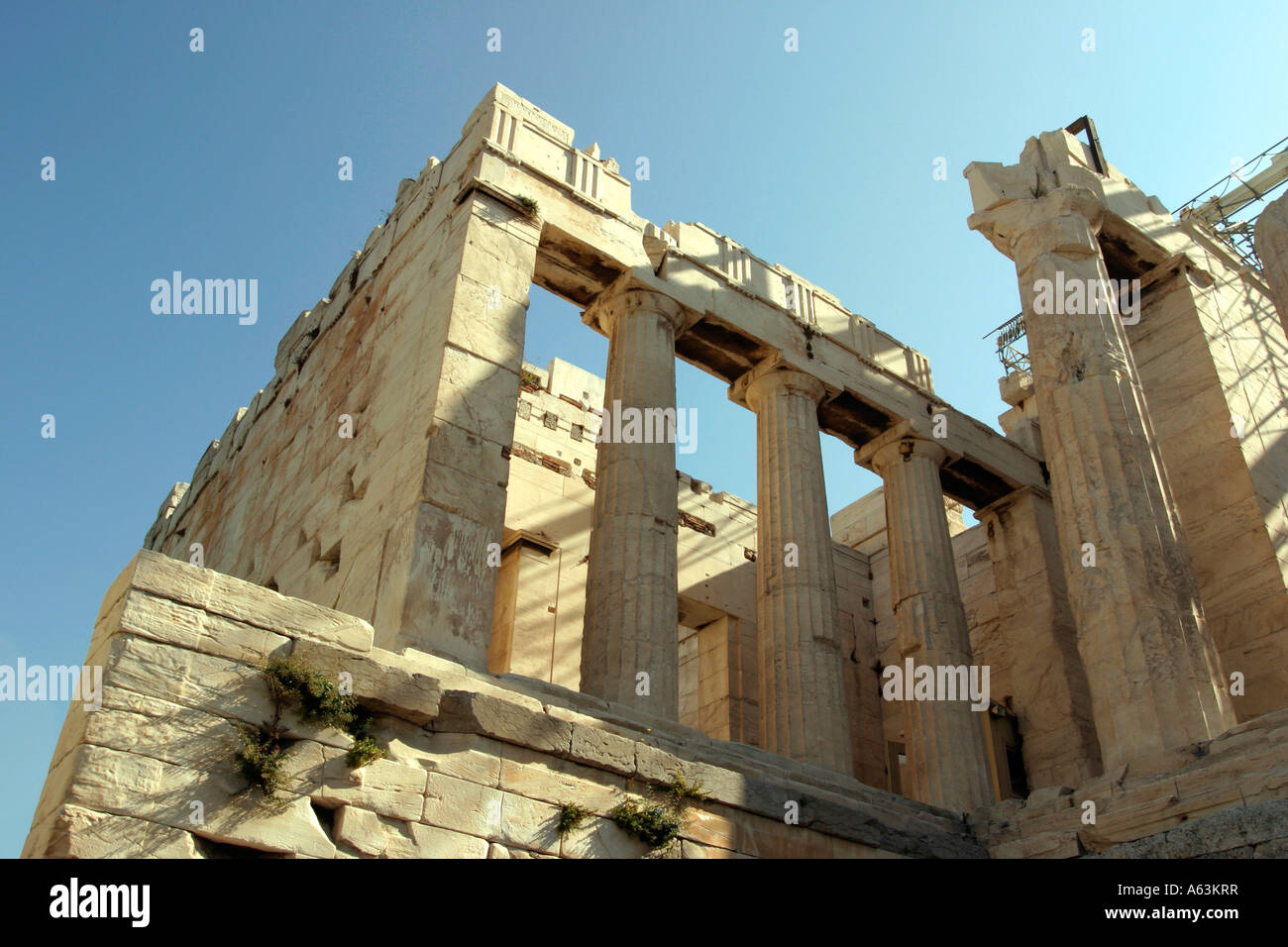Doric columns of the Propylaea Athens Greece Stock Photo - Alamy