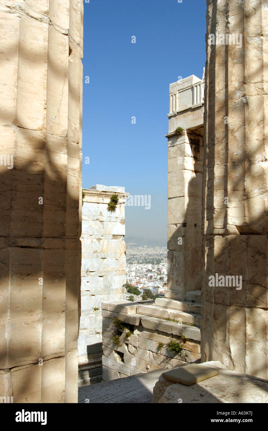 Doric columns of propylaea hi-res stock photography and images - Alamy
