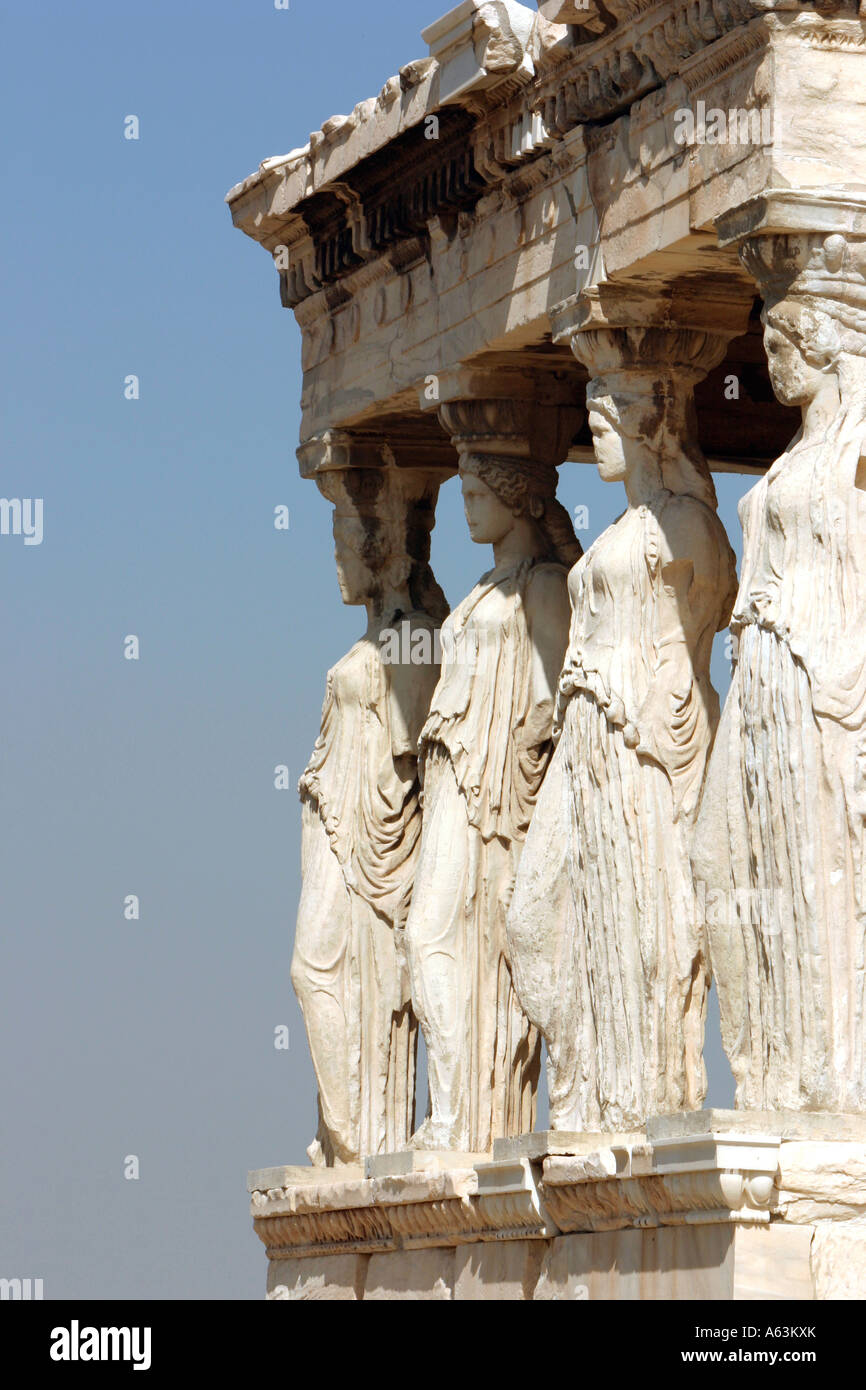 Erechtheion with the Caryatids the second largest temple on the ...
