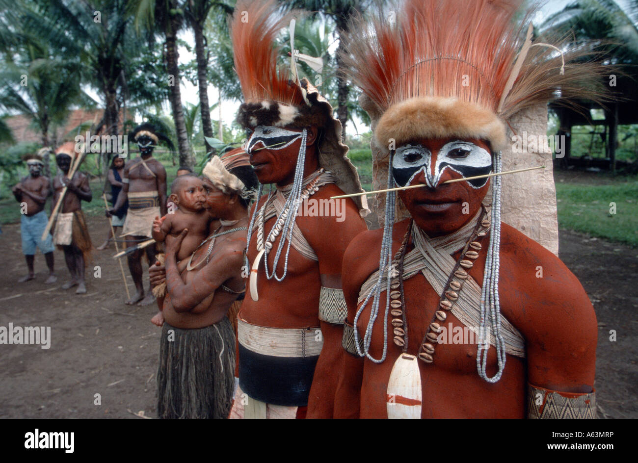 Papua New Guinea - Chief of the Gabusi tribe with spear and traditional ...