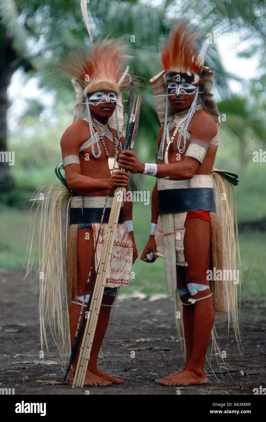Papua New Guinea - Chief of the Gabusi tribe with spear and traditional ...