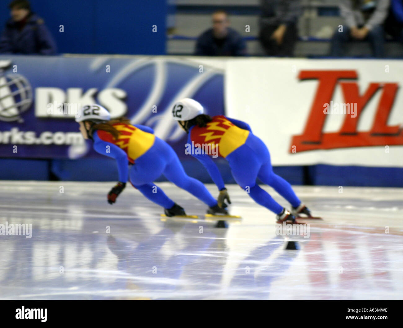 Short track speed skating Stock Photo - Alamy