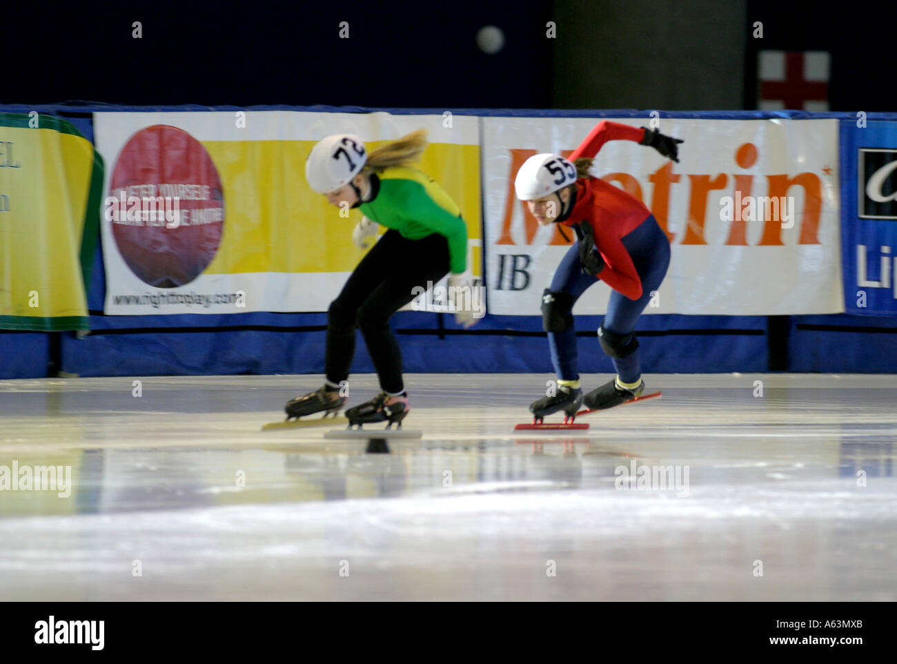 Short track speed skating Stock Photo - Alamy