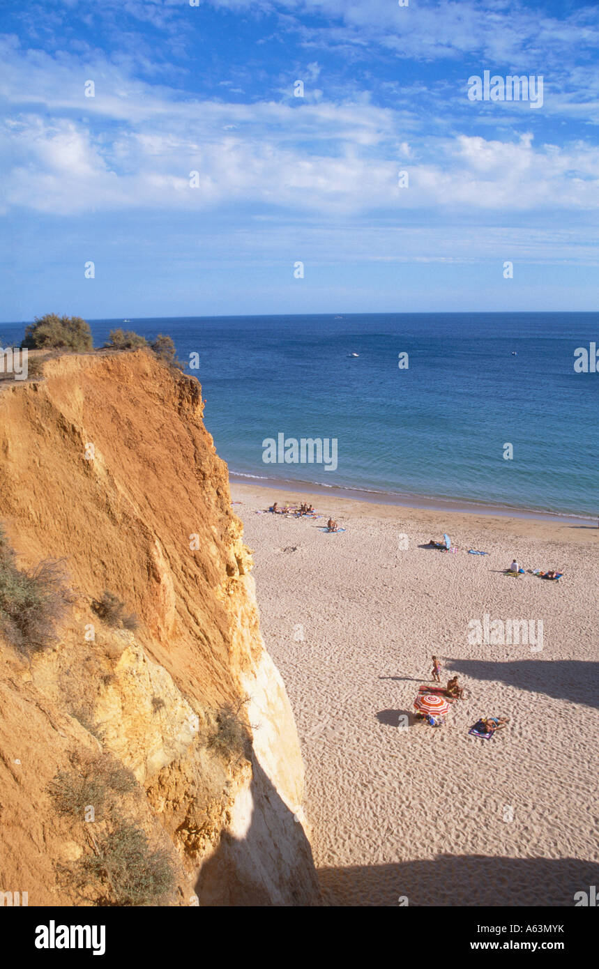 beach scene near village of sao rafael region of algarve portugal Stock ...