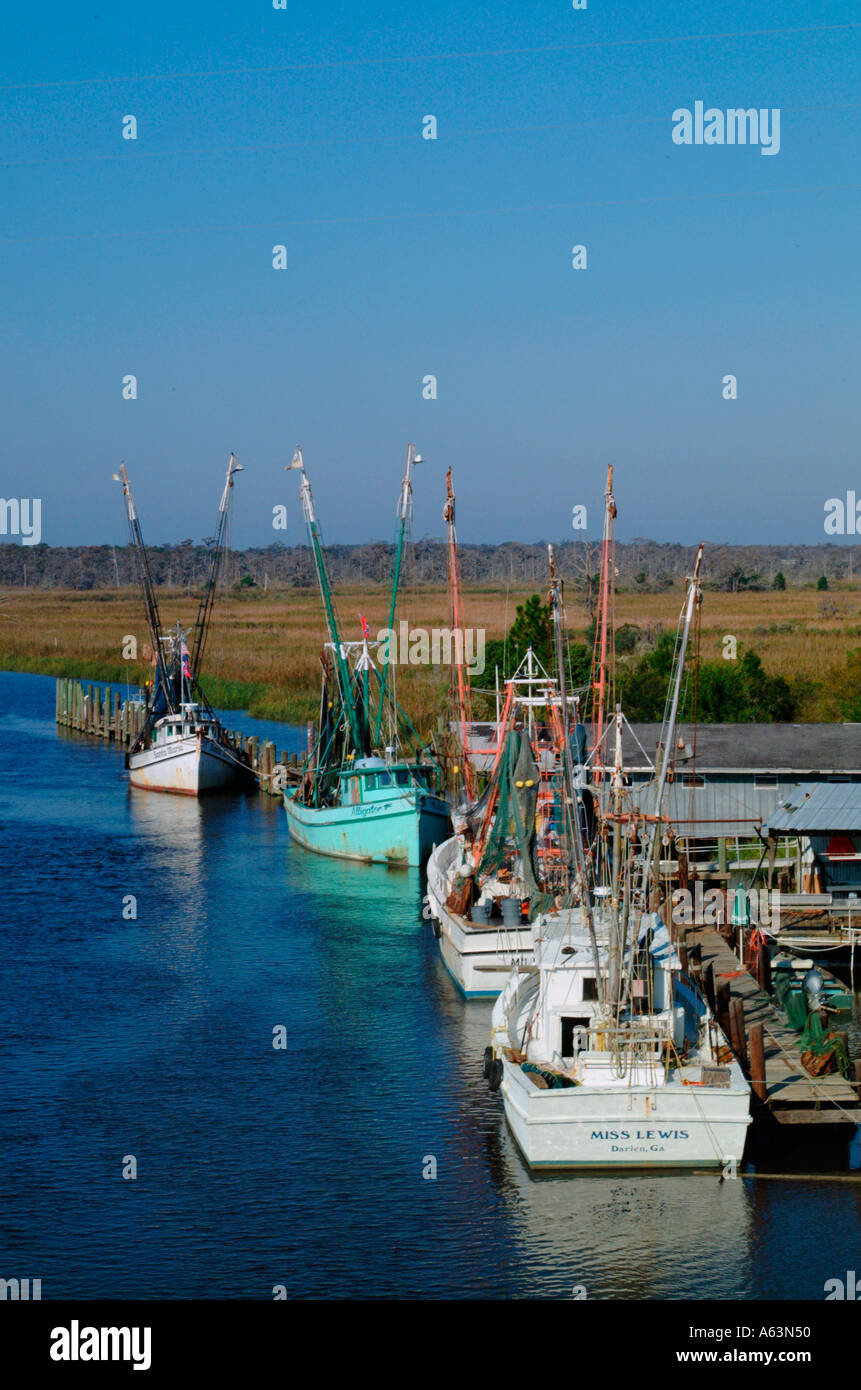 Shrimp boats Darien Georgia shrimps shrimping fishing Stock Photo - Alamy