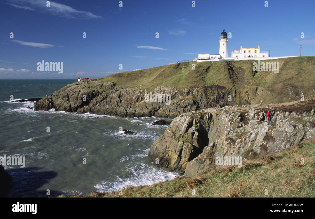 Portamaggie Bay looking up to Killantringan Lighthouse Rhins of ...