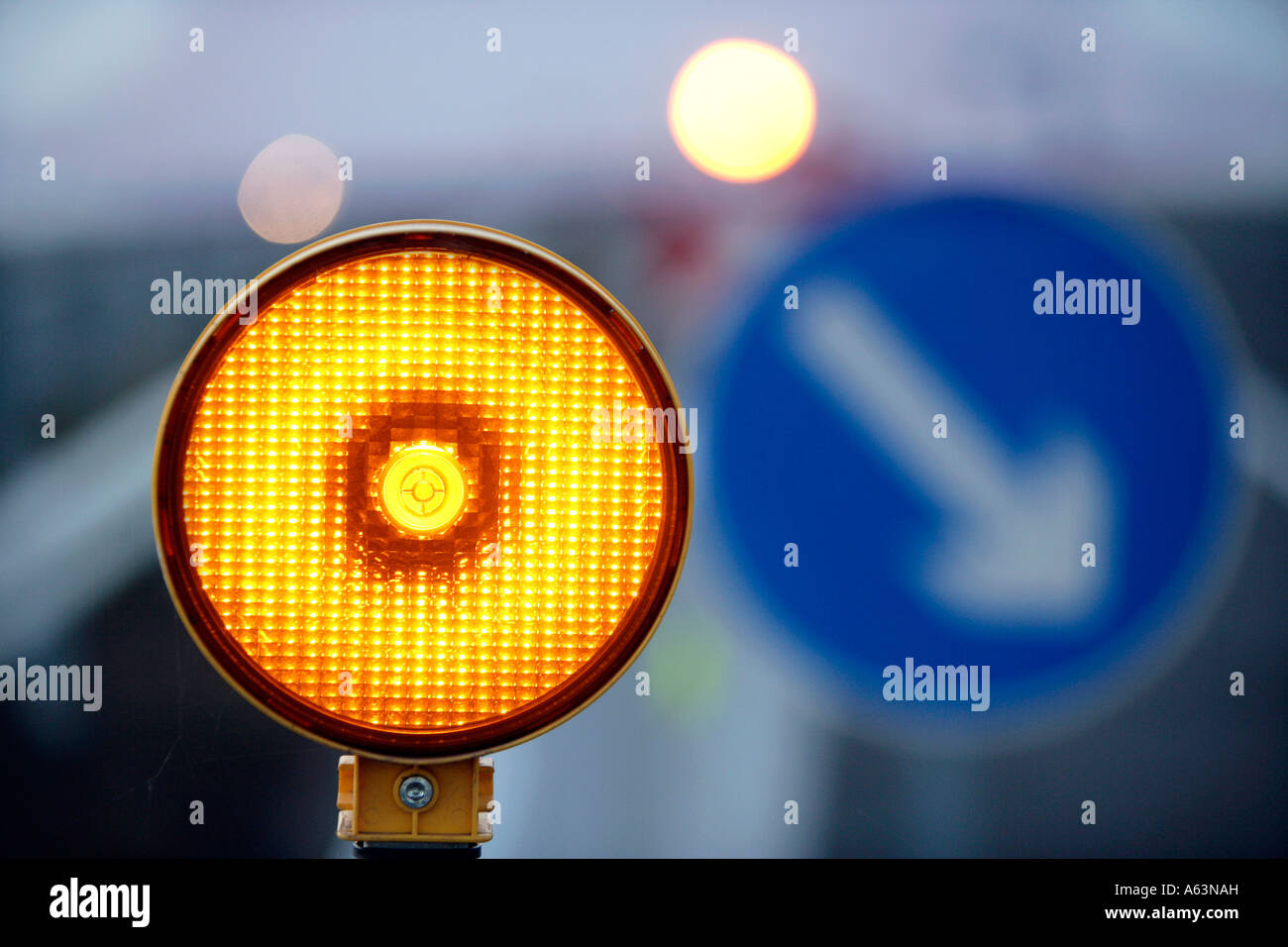 Traffic light warning sign hi-res stock photography and images - Alamy