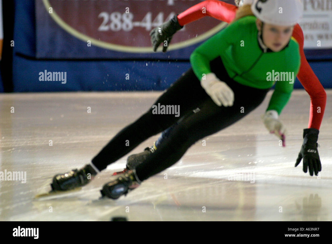 Short track speed skating Stock Photo - Alamy