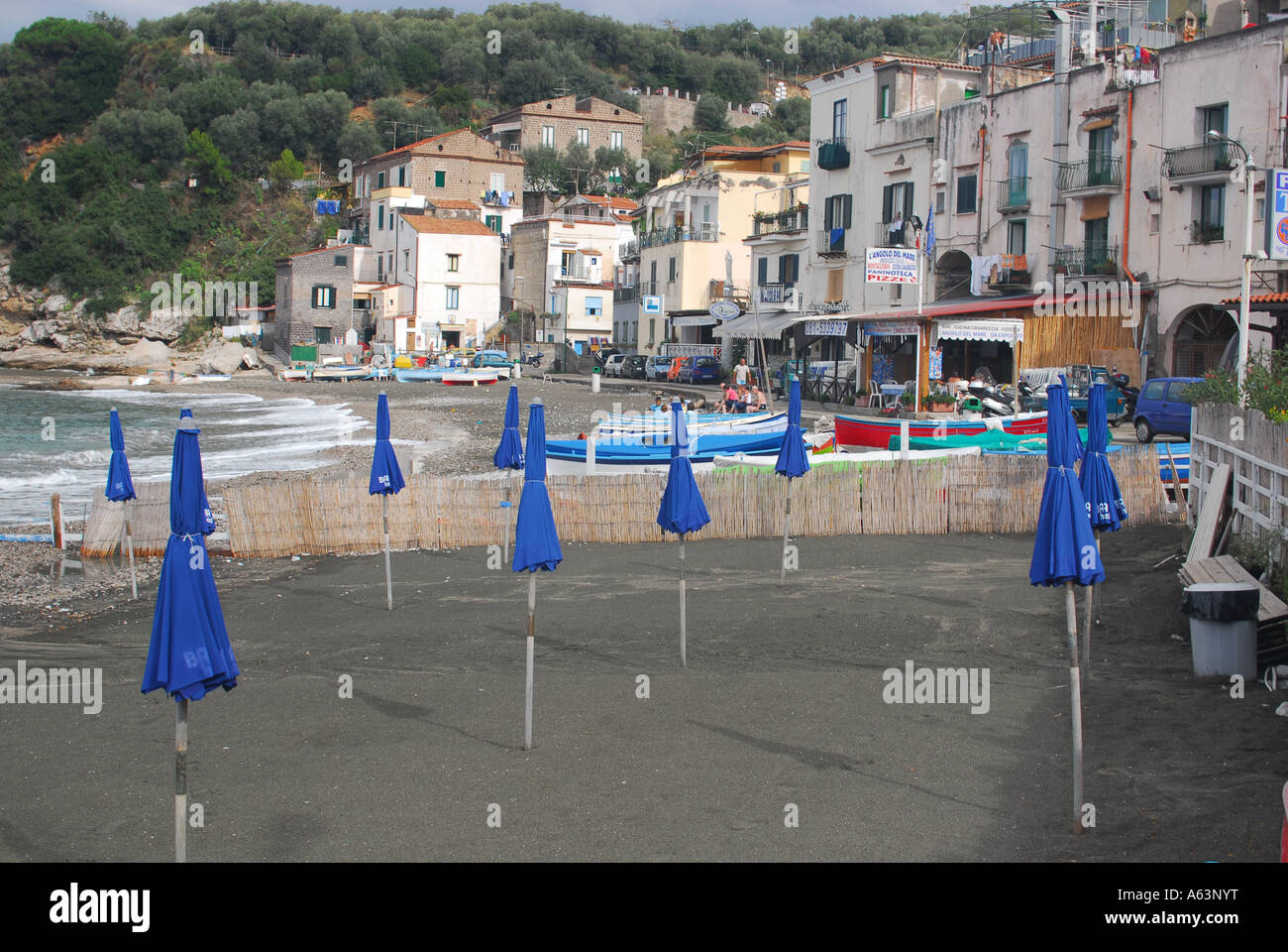 Empty beach at Marina di Puolo Italy Stock Photo - Alamy