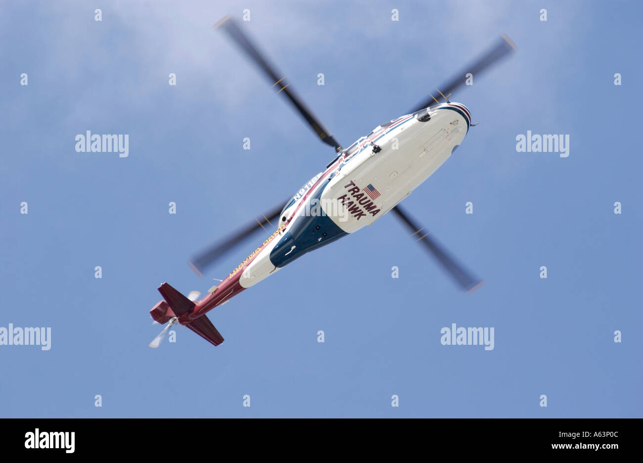 Trauma Hawk Palm Beach County medical emergency helicopter Stock Photo ...