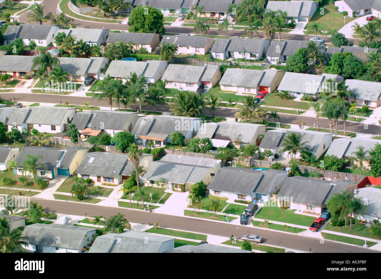 neighborhoods houses development homes aerials Stock Photo - Alamy