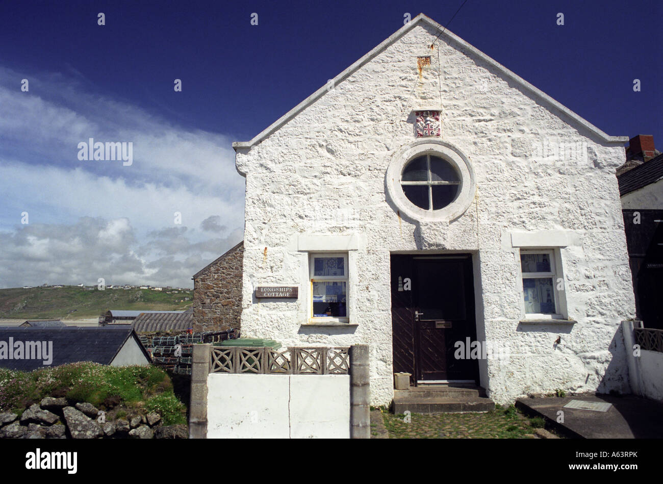 Whitewashed cottage,Sennen Cove,Cornwall UK Stock Photo - Alamy