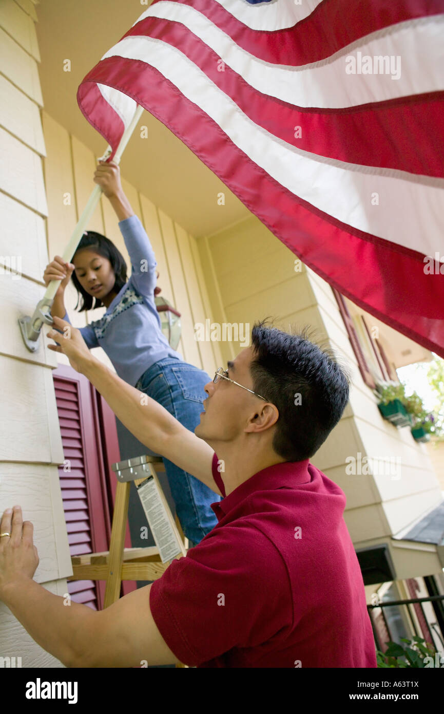 American US Flag at Home Stock Photo - Alamy