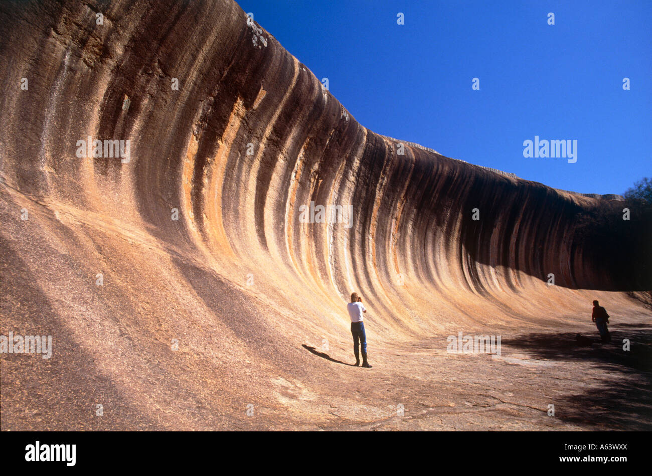 rock formation of wave rock state of western australia australia Stock ...