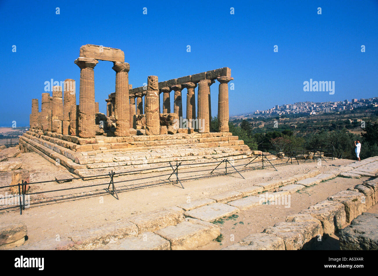 temple of juno lacinia valley of the temples area of agrigento island ...