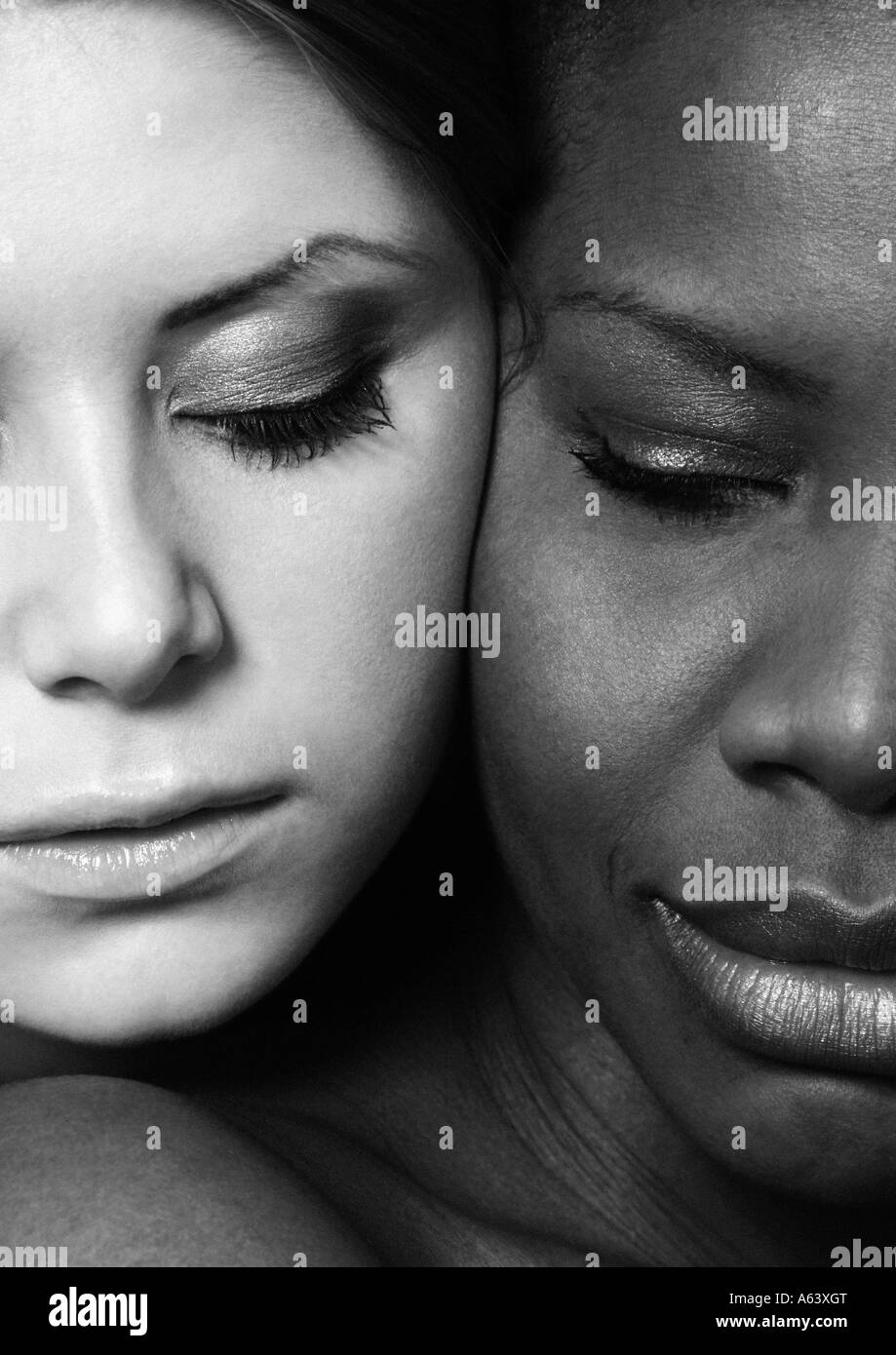 black face, white face Stock Photo - Alamy