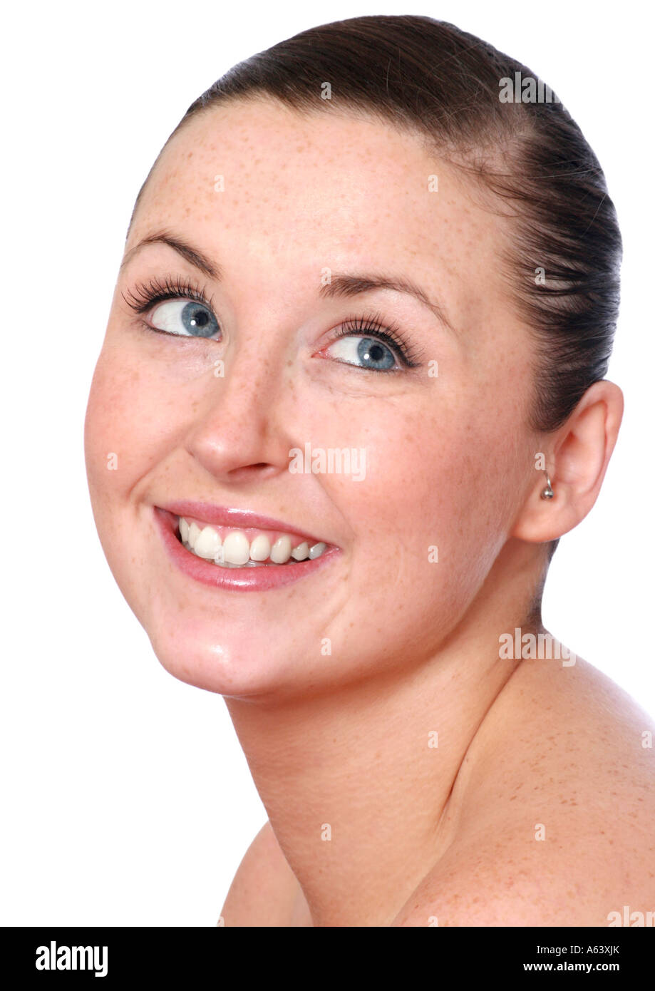 young woman smiling Stock Photo - Alamy