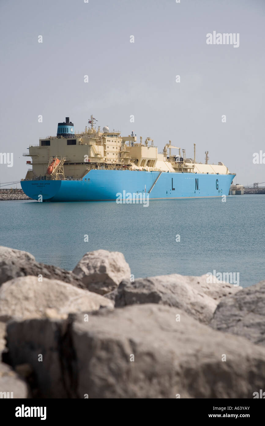Tanker in oil terminal Doha Qatar Stock Photo - Alamy