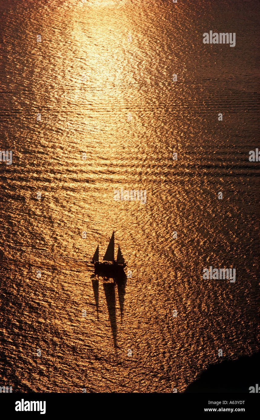sailingship at evening Stock Photo - Alamy