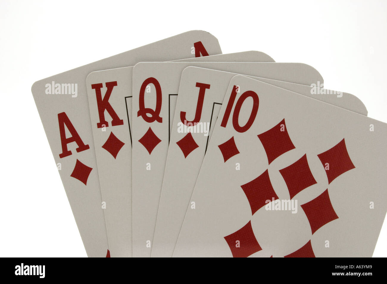 Royal Flush This is the highest poker hand Stock Photo - Alamy