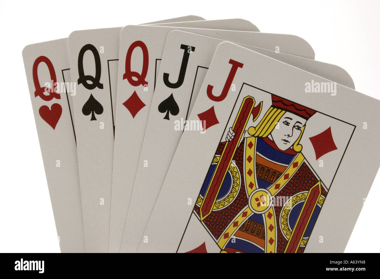 Three queen and two jack suit Stock Photo - Alamy