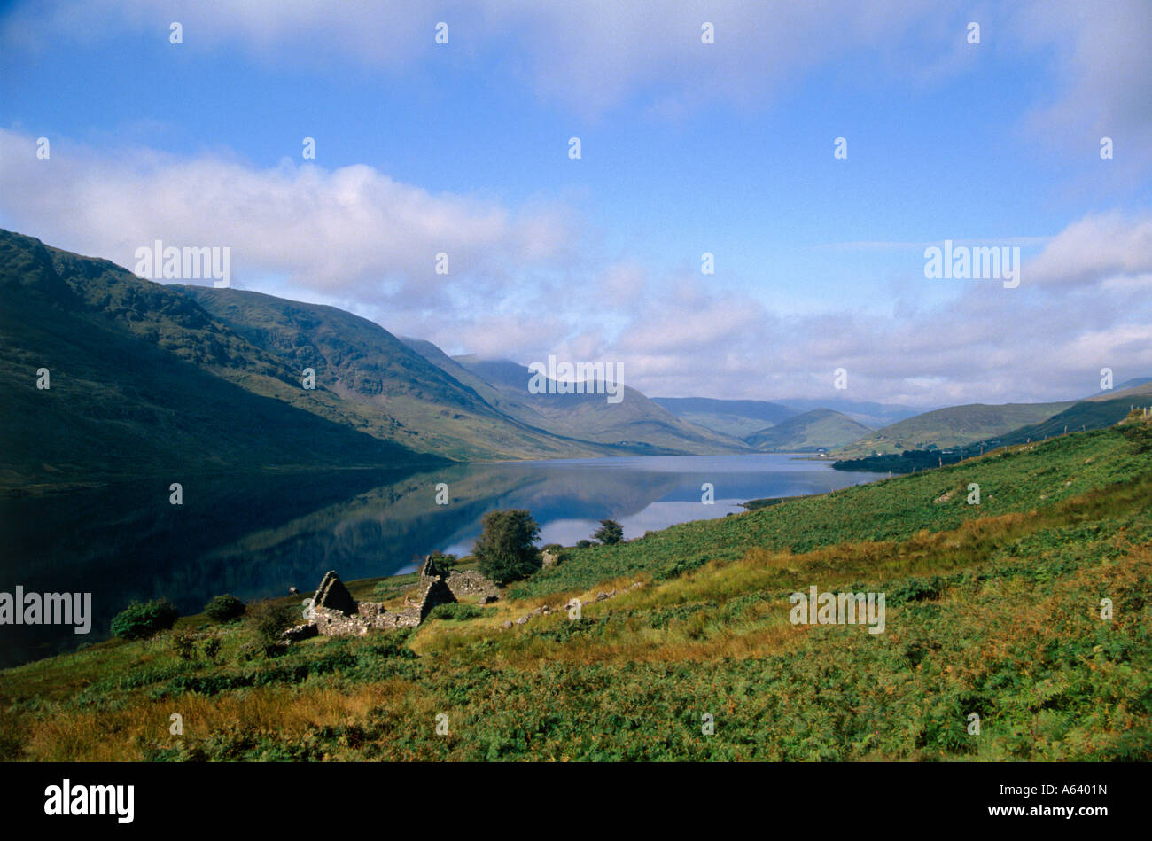 ruin site of abandoned dwelling region of connemara county of galway ...