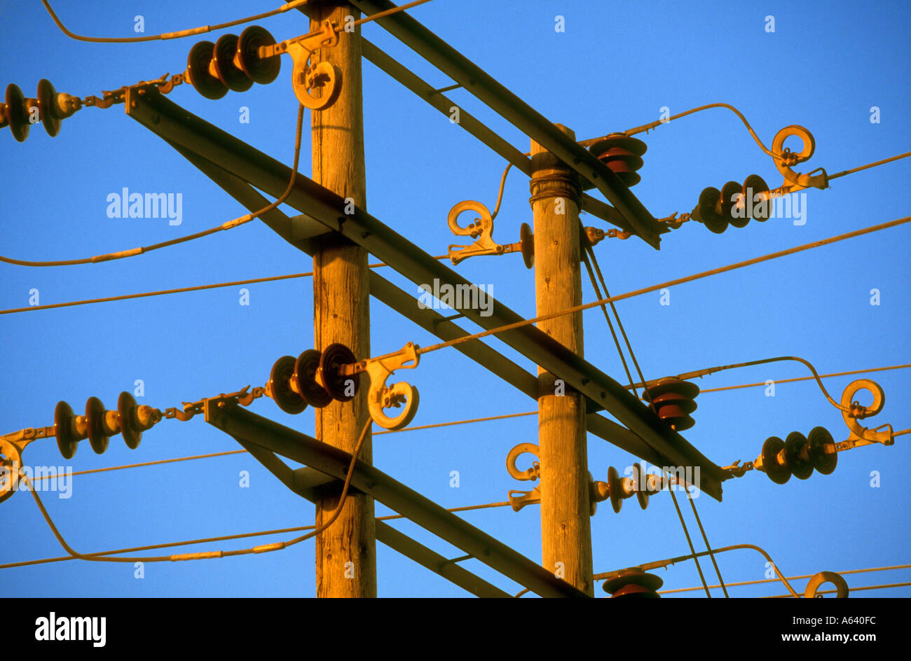 Pylon at sunset Didcot England Stock Photo - Alamy