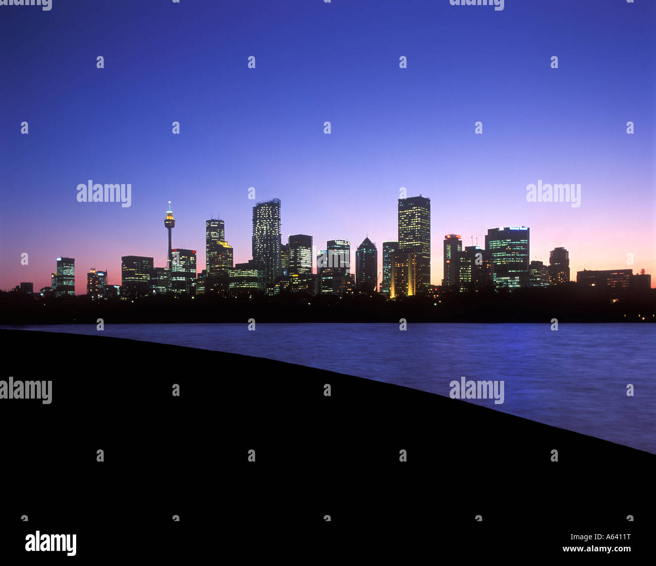 Sydney Cityscape Skyline At Sunset Stock Photo - Alamy