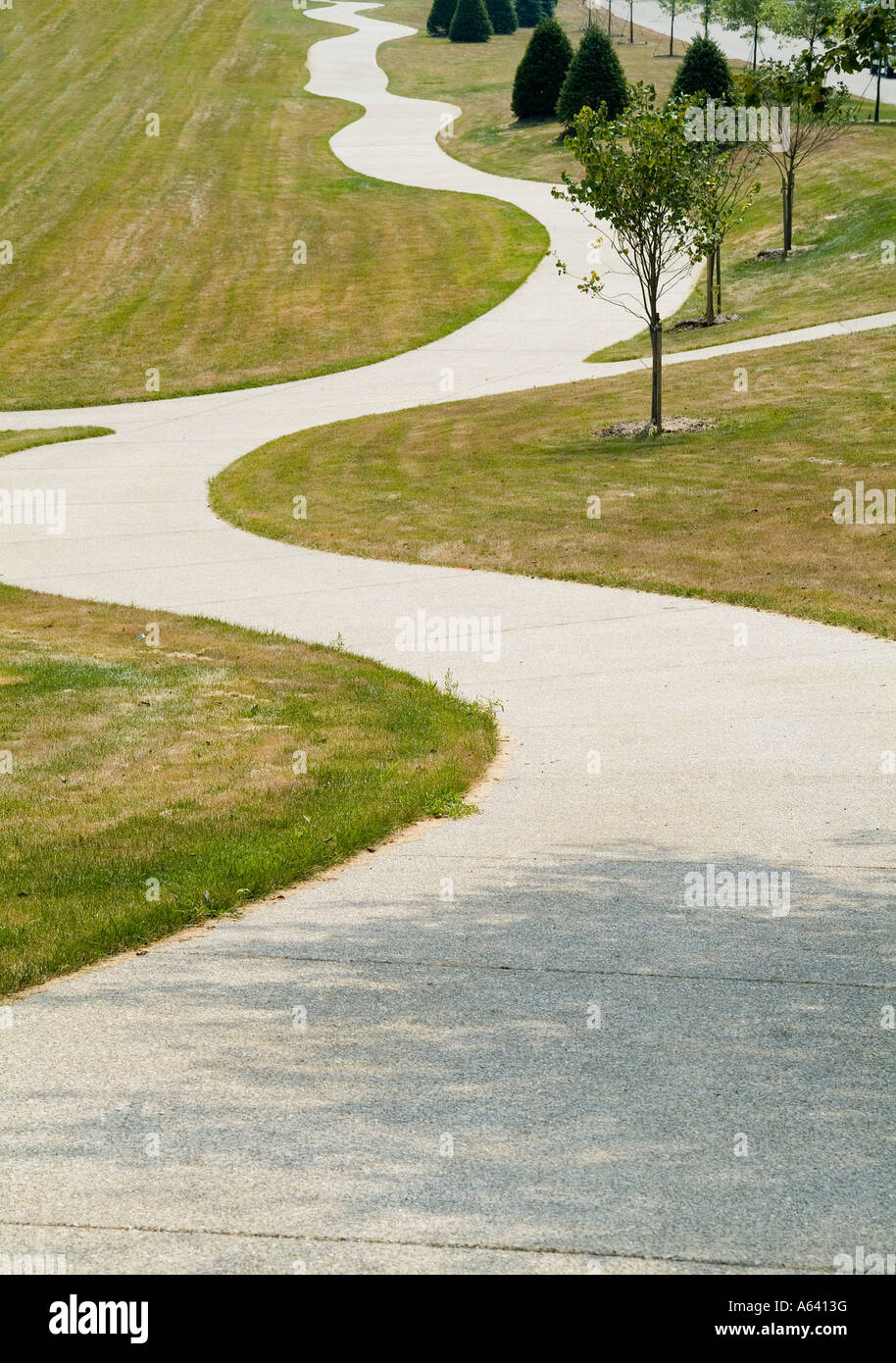 Winding Curvy Path Walk Way, Ohio USA Stock Photo - Alamy