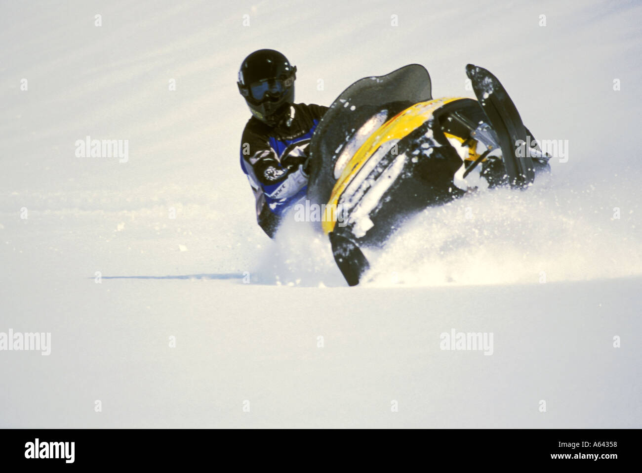 Snowmachining in Chugach National Forest near Seward Alaska Stock Photo ...