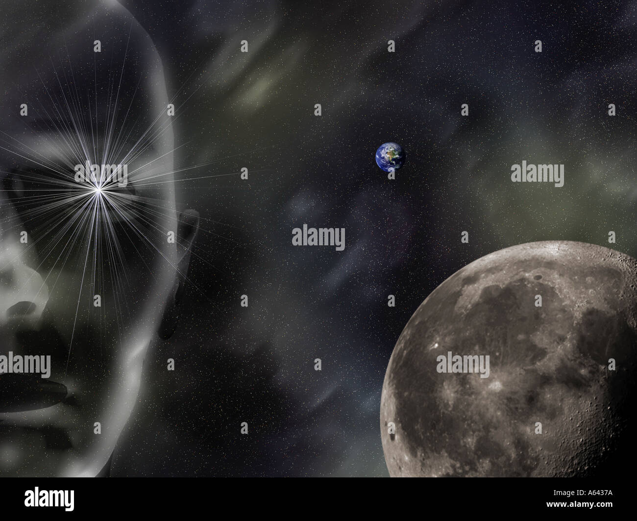 The Face in Space Stock Photo - Alamy
