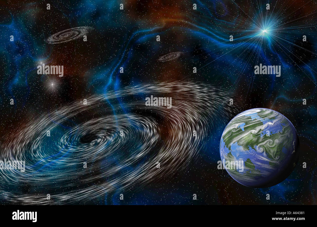 Planet spiral galaxies Stock Photo - Alamy