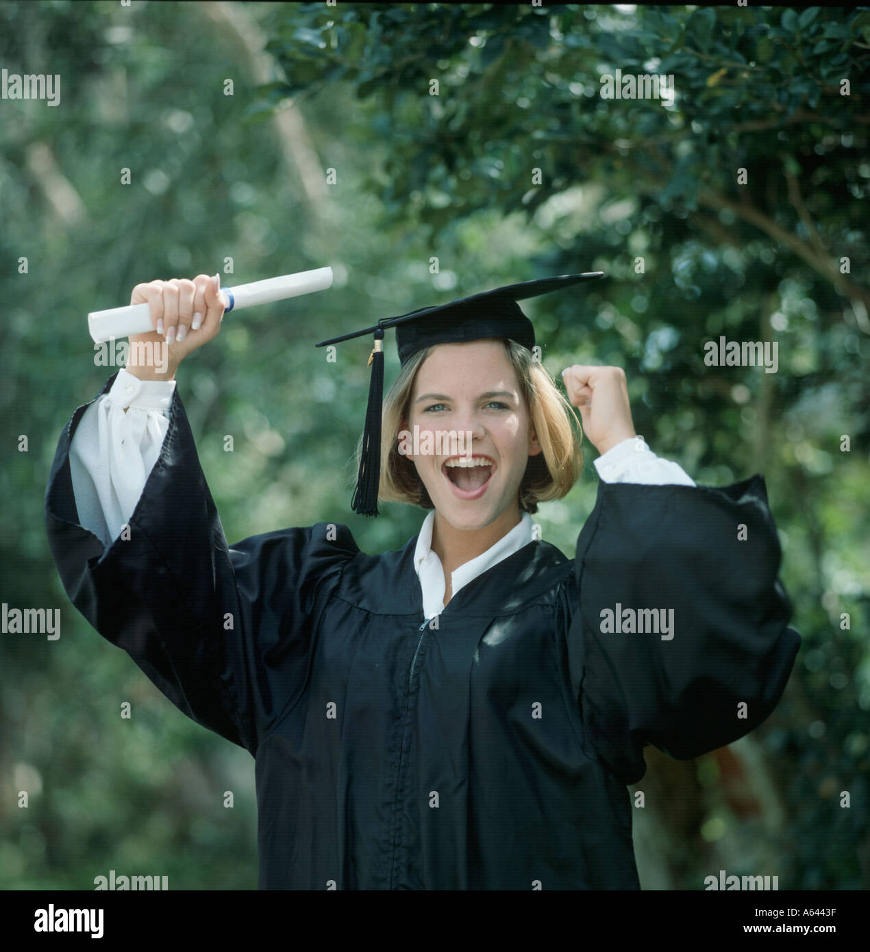 woman college graduate celebrating Stock Photo - Alamy