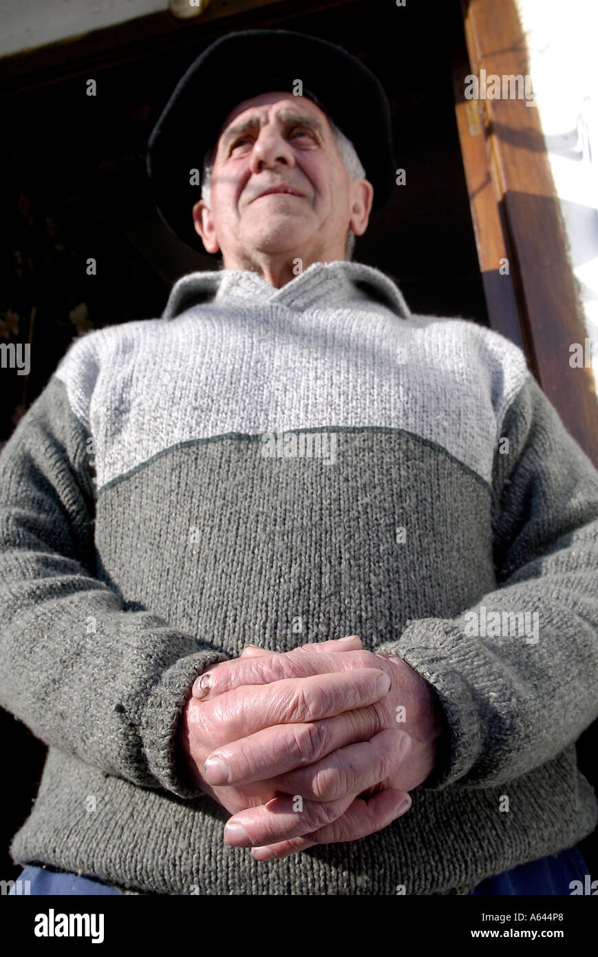 A TYPICAL BASQUE COUNTRY SIDE MAN IN ORIO GUIPUZCOA EUZKADI BASQUE ...
