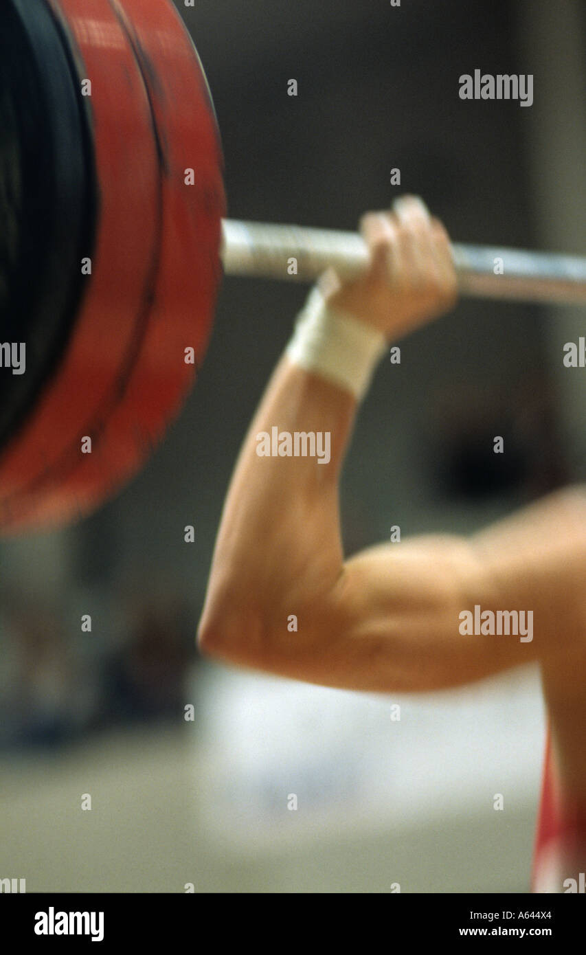 power strength concept weight lifting Stock Photo - Alamy