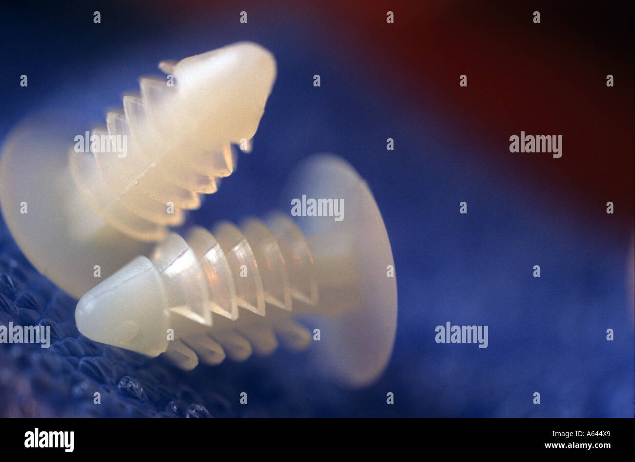 Plastic device screws close up material craft type model form hi-res ...